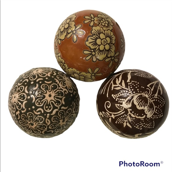 Accents | 3 Decorative Balls With 3 Different Patterns | Poshmark